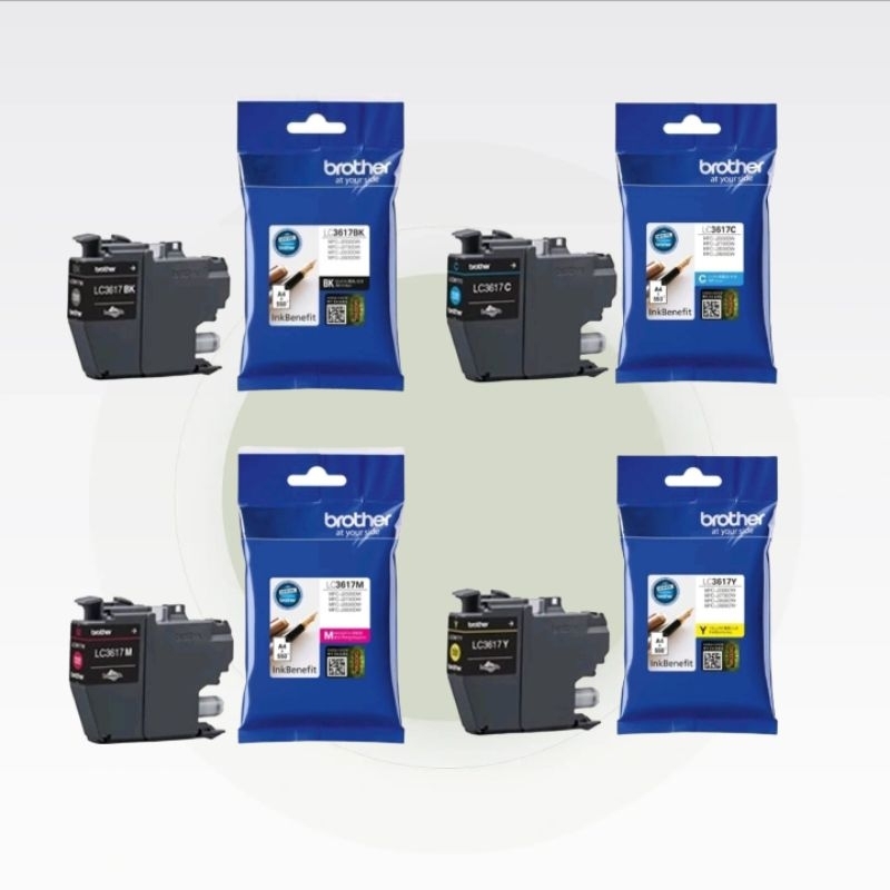 Jual Paket Tinta Brother lc 3617 Black + lc 3617 Colour ( C M Y ...