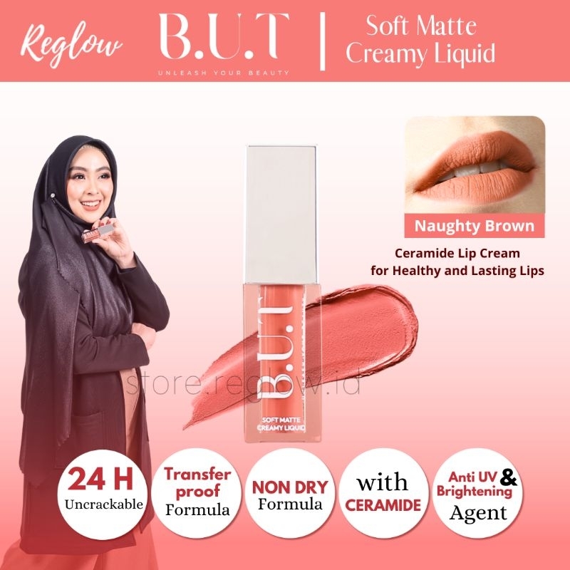 Jual B.U.T Soft Matte Creamy LiquidLipcream Naughty Brown Bibir Lembab ...