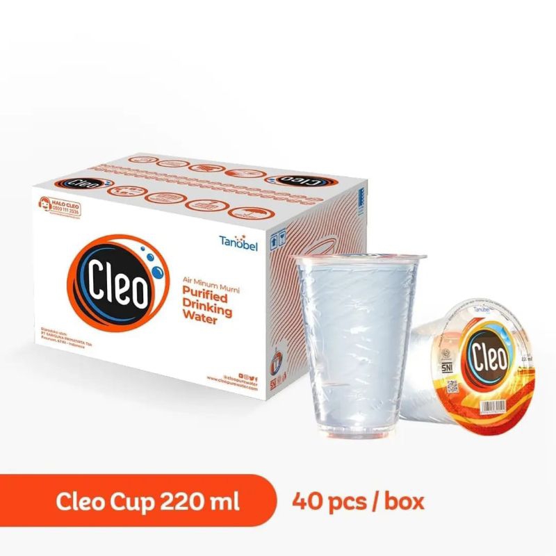 Jual AIR MINUM Merk CLEO CUP 220 ML ISI 40 PCS | Shopee Indonesia