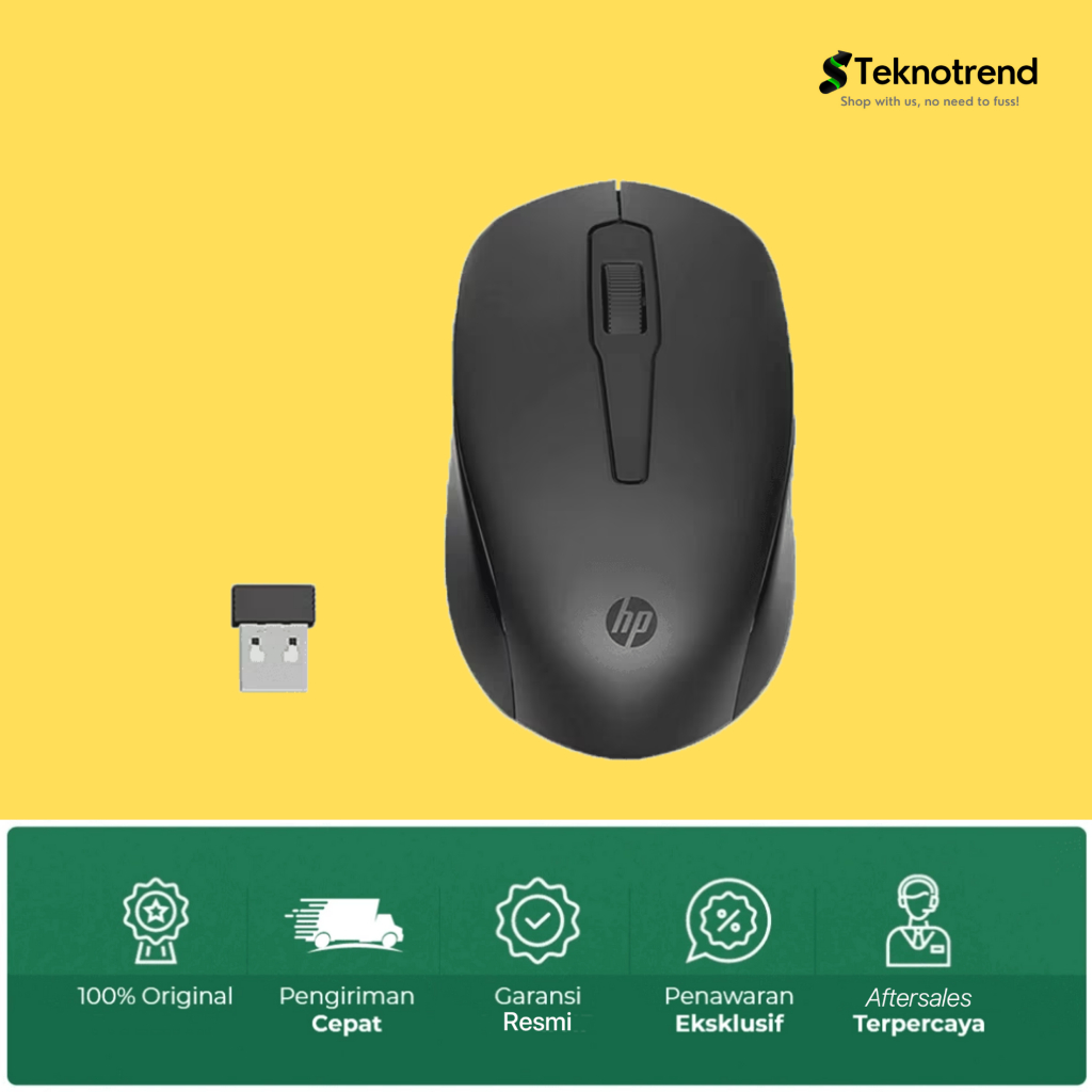 Jual Mouse Wireless - Mouse HP 150 Wireless / Mouse Ergonomic Original ...