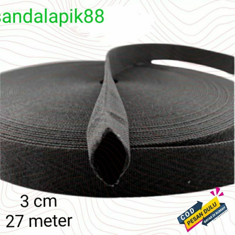 Jual bisban tebal webbing tubular bisban bolong ukuran 3 cm bisban tas ...