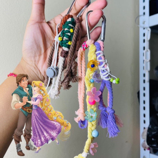 Jual KEY CHAIN RAPUNZEL / BAG CHARM / KEY CHAIN MACRAME | Shopee Indonesia