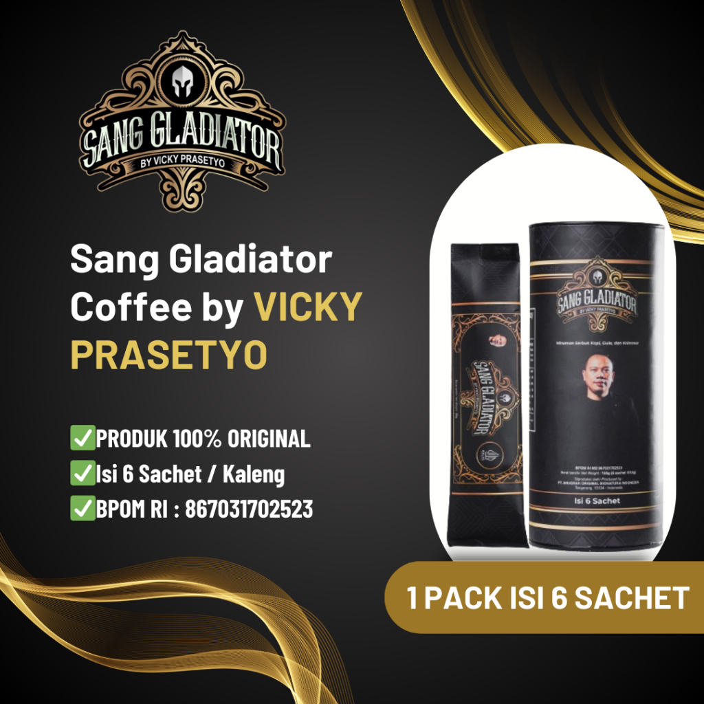 Jual Kopi Gladiator | Sang Gladiator Coffee isi 6 Sachet ORIGINAL Bpom ...