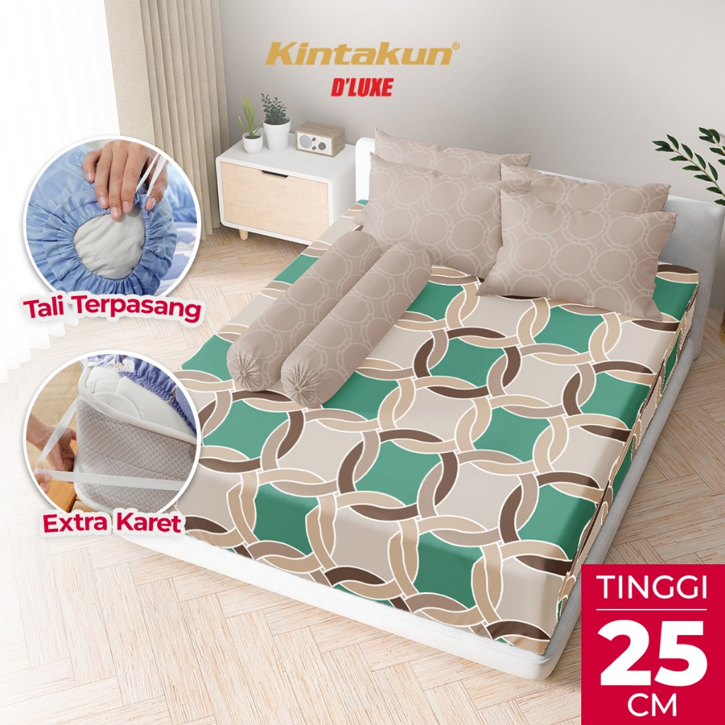 Jual Kintakun Sprei Fitted 160/180/200 DLUXE Zanaira Aesthetic Microtex ...