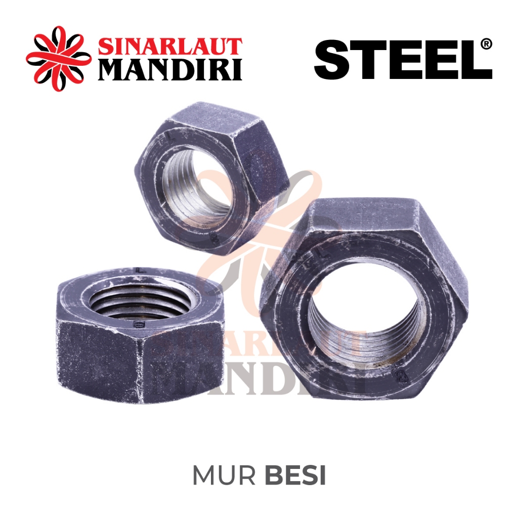 Jual Mur Besi Mentah Hitam / Mur Besi / Hex Nut M36 x 4.0 | Shopee ...