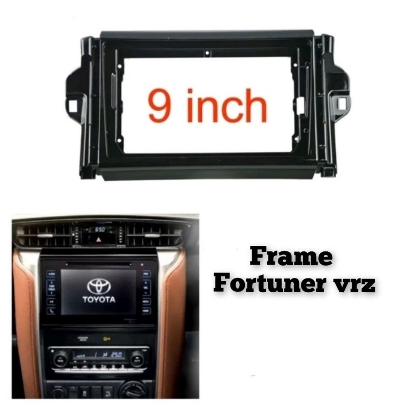 Jual frame head unit android 9 inch fortuner vrz | Shopee Indonesia
