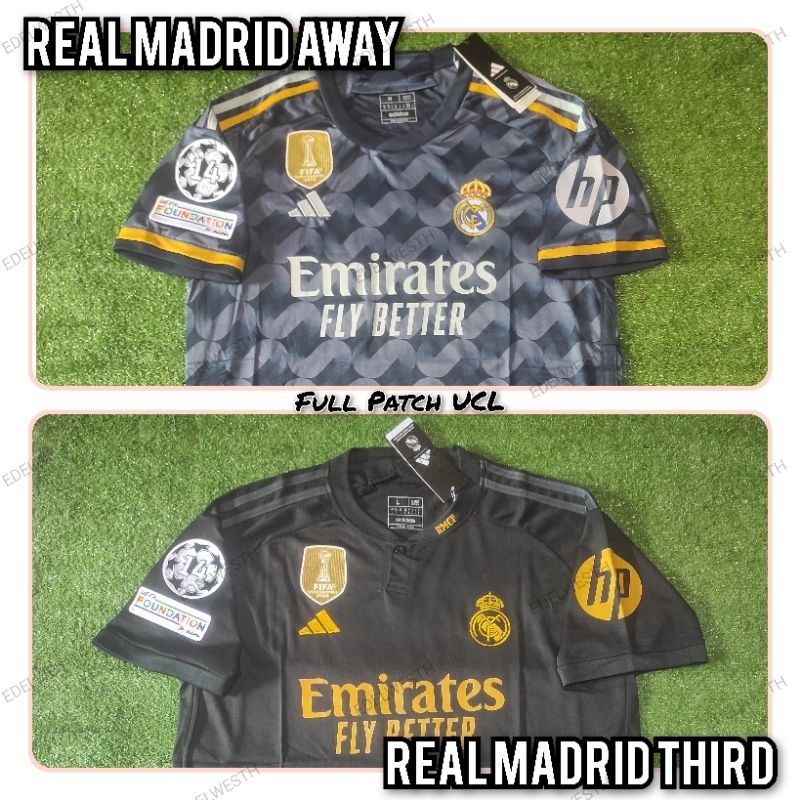 Jual [FULL PATCH UCL] JERSEY GRADE ORI RE4L MADRiD AWAY/THIRD 2023/24 ...