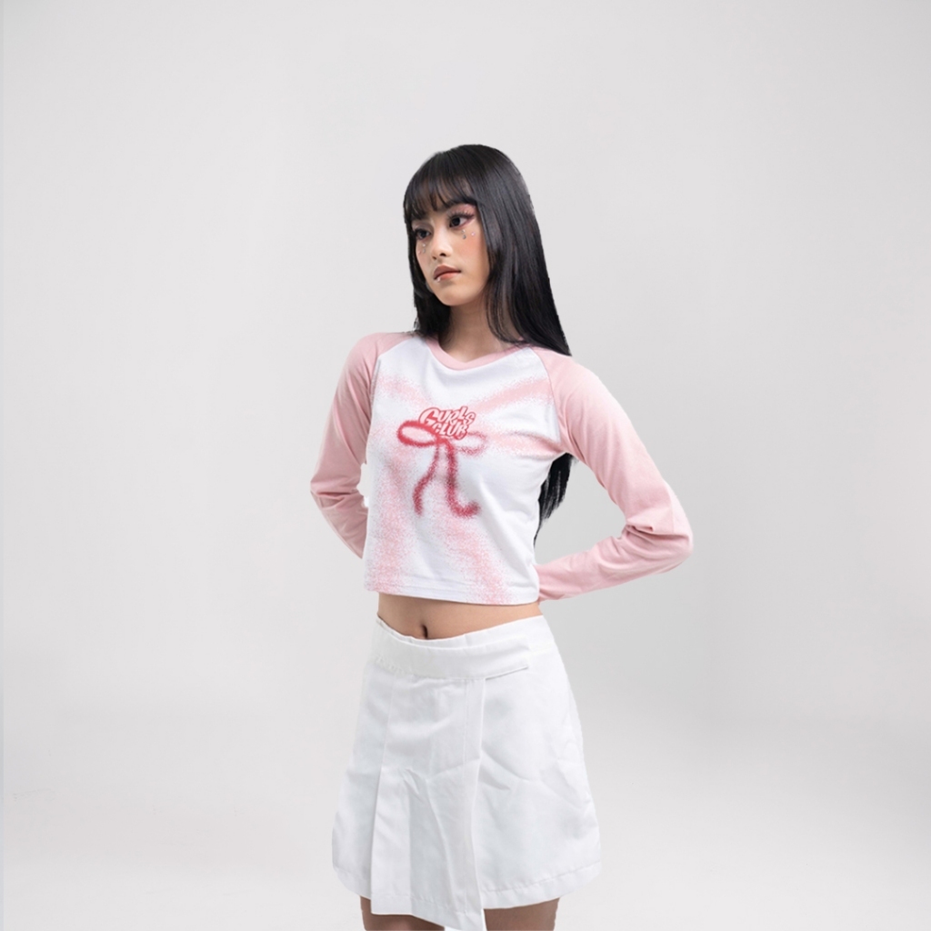 Jual Crop Top Wanita Longsleeve GURLS CLUB Knit Rib (LD 88, P 40 ...