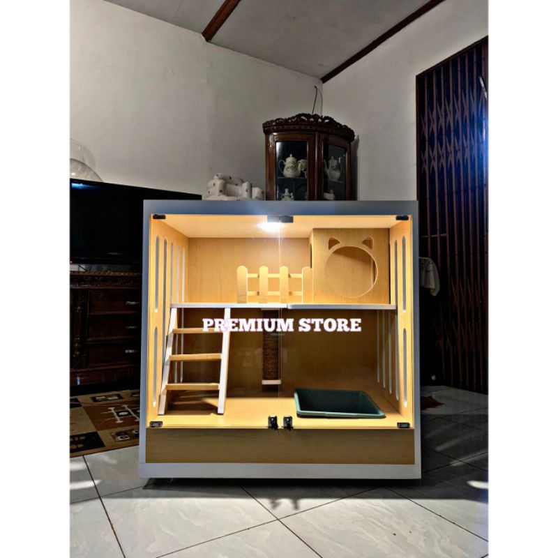 Jual Kandang kucing premium kandang kucing minimalis cat home cat ...