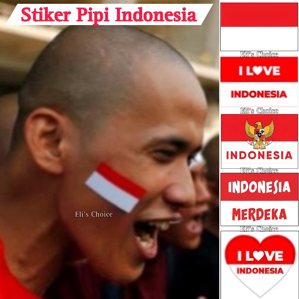 Jual [25 PCS] STICKER PIPI BENDERA MERAH PUTIH / STIKER TEMPELAN 17 ...