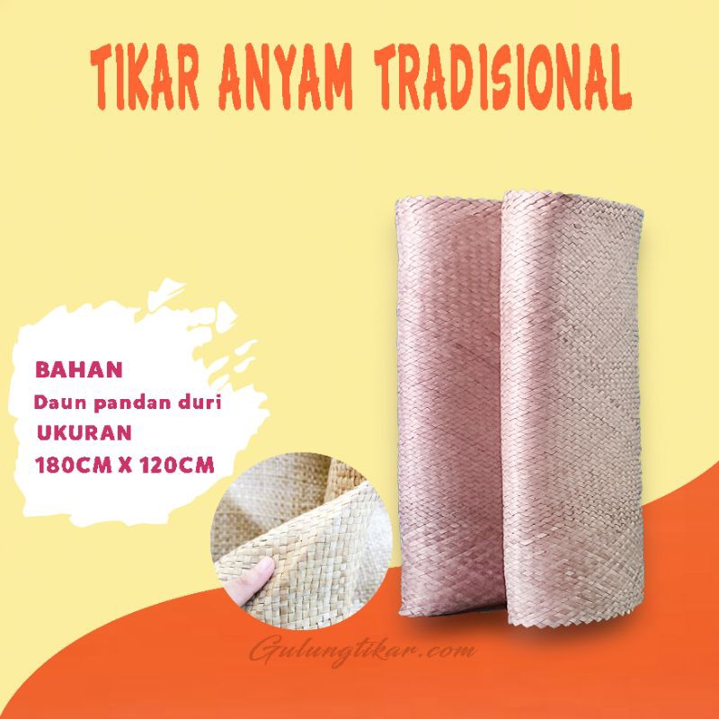 Jual TIKAR PANDAN UKURAN STANDAR 180*120CM ANYAMAN TRADISIONAL | Shopee ...