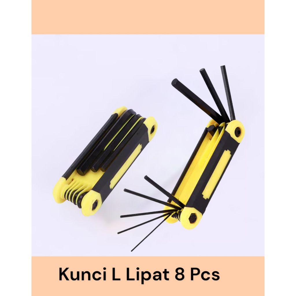 Jual Kunci L set LIPAT FOLDING hex key wrench hexagon 8 in1 pcs ...