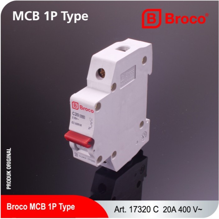 Jual MCB Broco 17320C MCB C 20A | Shopee Indonesia