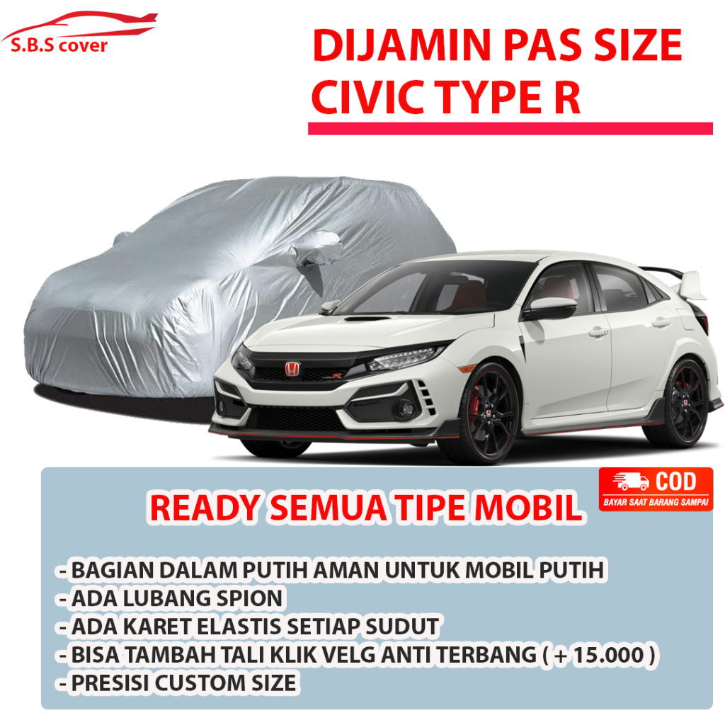 Jual CIVIC TYPE R Body Cover Mobil CIVIC Sarung Mobil CIVIC TYPE R ...
