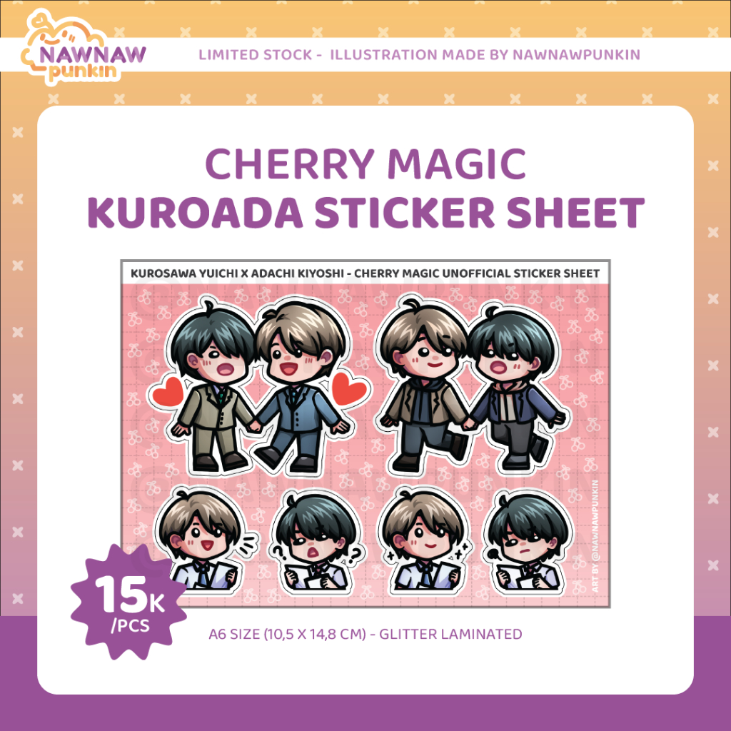 Jual [Cherry Magic Fanmerch] "KuroAda" Sticker Sheet | Shopee Indonesia