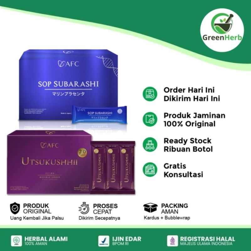 Jual Sop Subarashi dan Utsukushhii Gold Original AFC Japan | Shopee ...