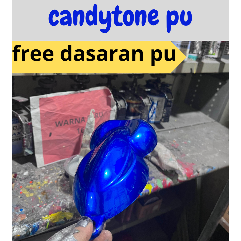 Jual cat candytone blue pu spesial/candy biru pu 100% polyuretane ...