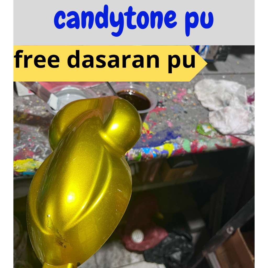 Jual cat candytone yellow pu spesial/candy tone kuning pu 100% ...