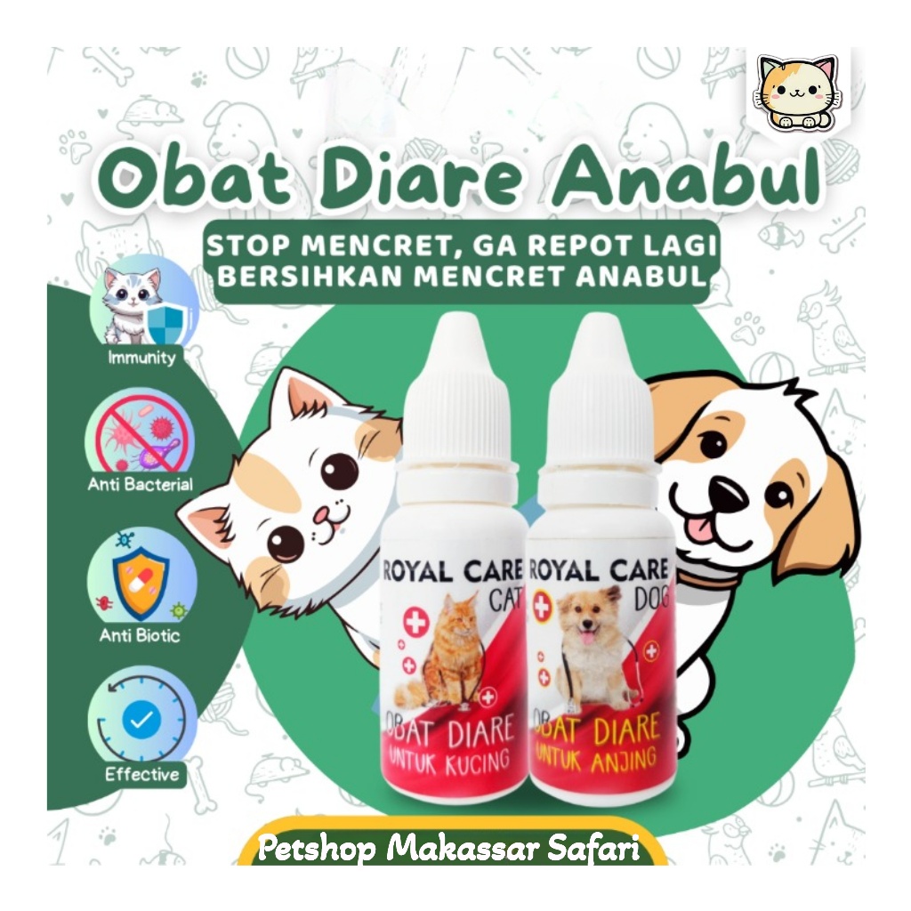 Jual Royal Care Obat Diare Kucing Anjing Mencret Pencernaan Hewan ...
