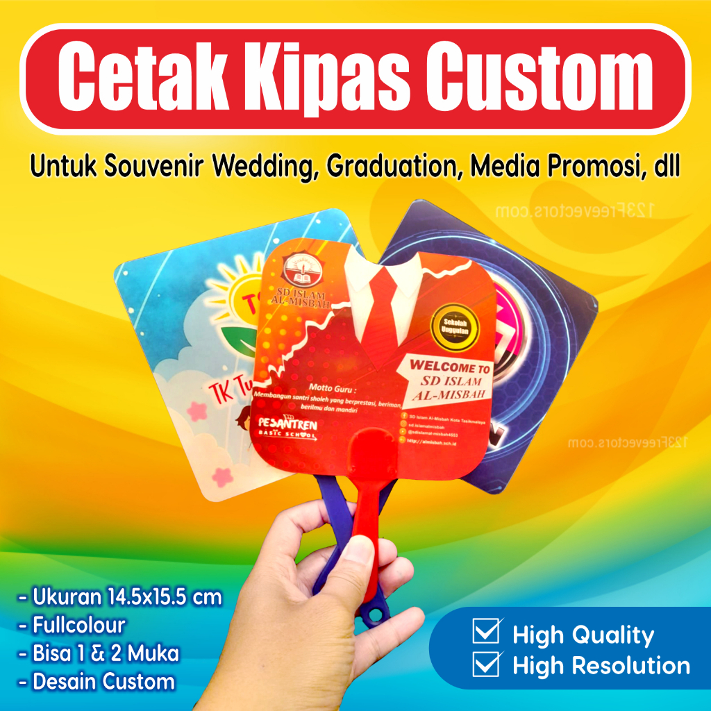 Jual Cetak Custom Kipas Souvenir Murah | Kipas Tangan PVC | Cetak 2 ...