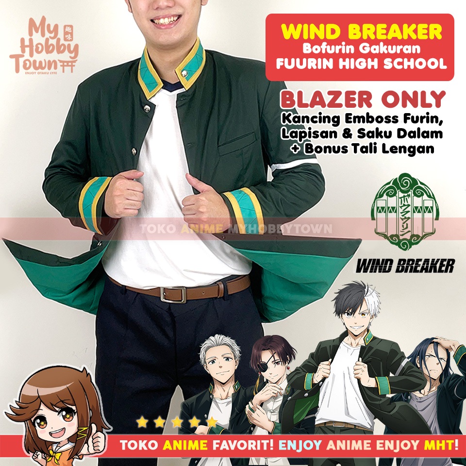Jual Jaket Blazer Gakuran Wind Breaker : Furin High School Sakura ...