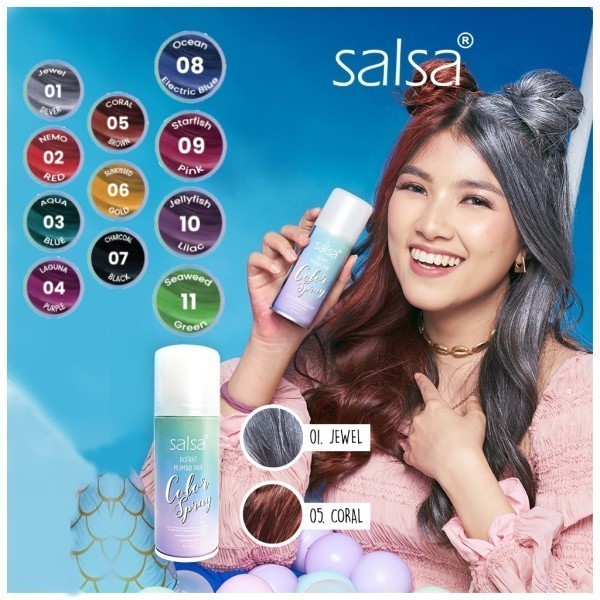 Jual ORIGINAL SALSA Instant Mermaid Hair Color Spray - Semir Cat Rambut ...