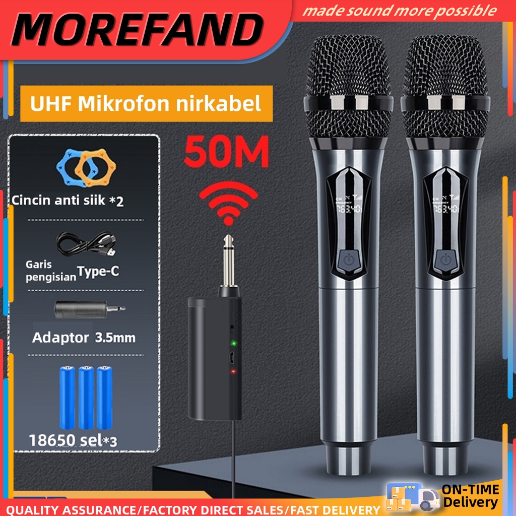 Jual Mikrofon nirkabel Profesional Wireless Mic//Mic Wireless//MIC ...