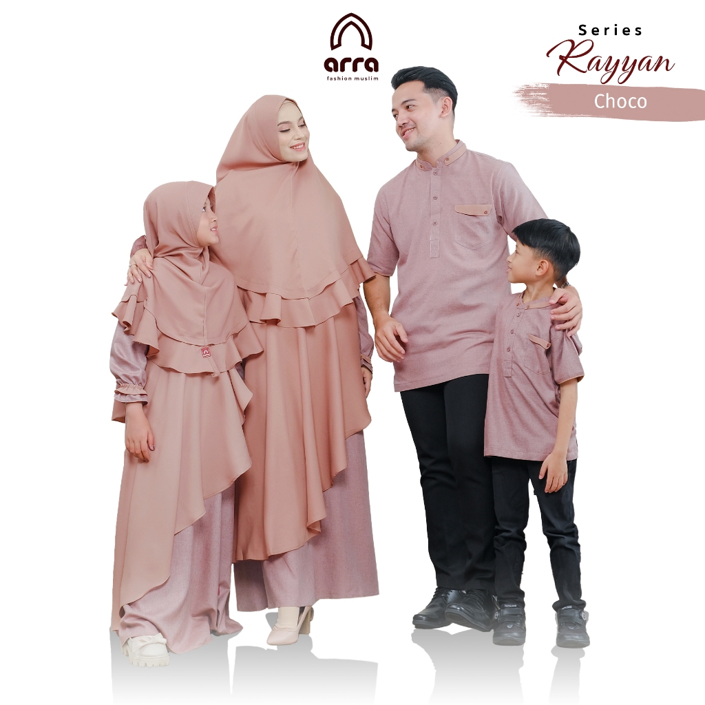 Jual ARRA -Rayyan Sarimbit Keluarga Fashion Muslim Gamis Koko Kerudung Bahan Katun Madina Mix ...