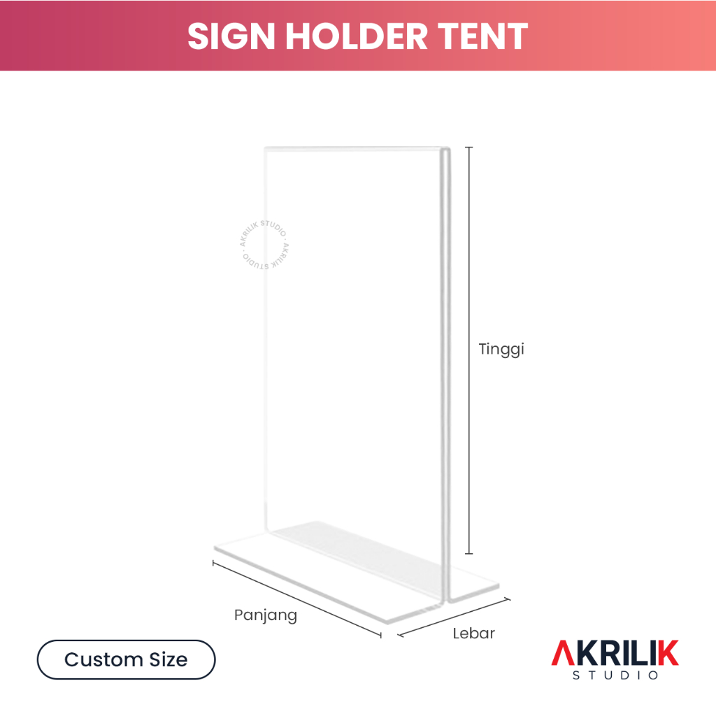 Jual Custom Akrilik Table Tent Poster Standing Display Brosur Acrylic ...