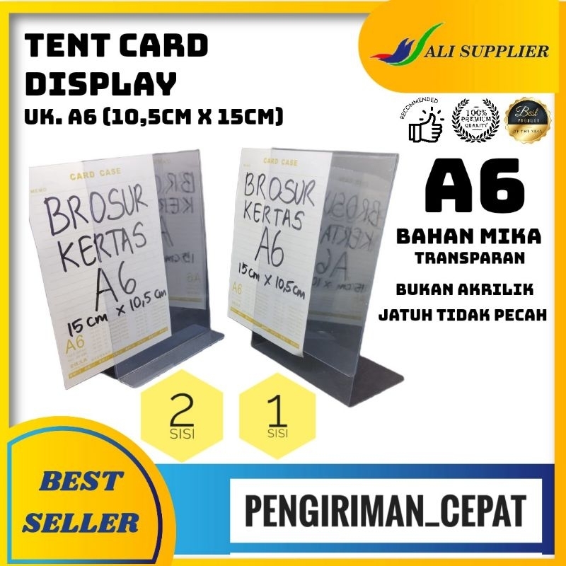 Jual MIKA TENT CARD A6 / TEMPAT BROSUR A6 / BUKAN AKRILIK A6 / STAND ...