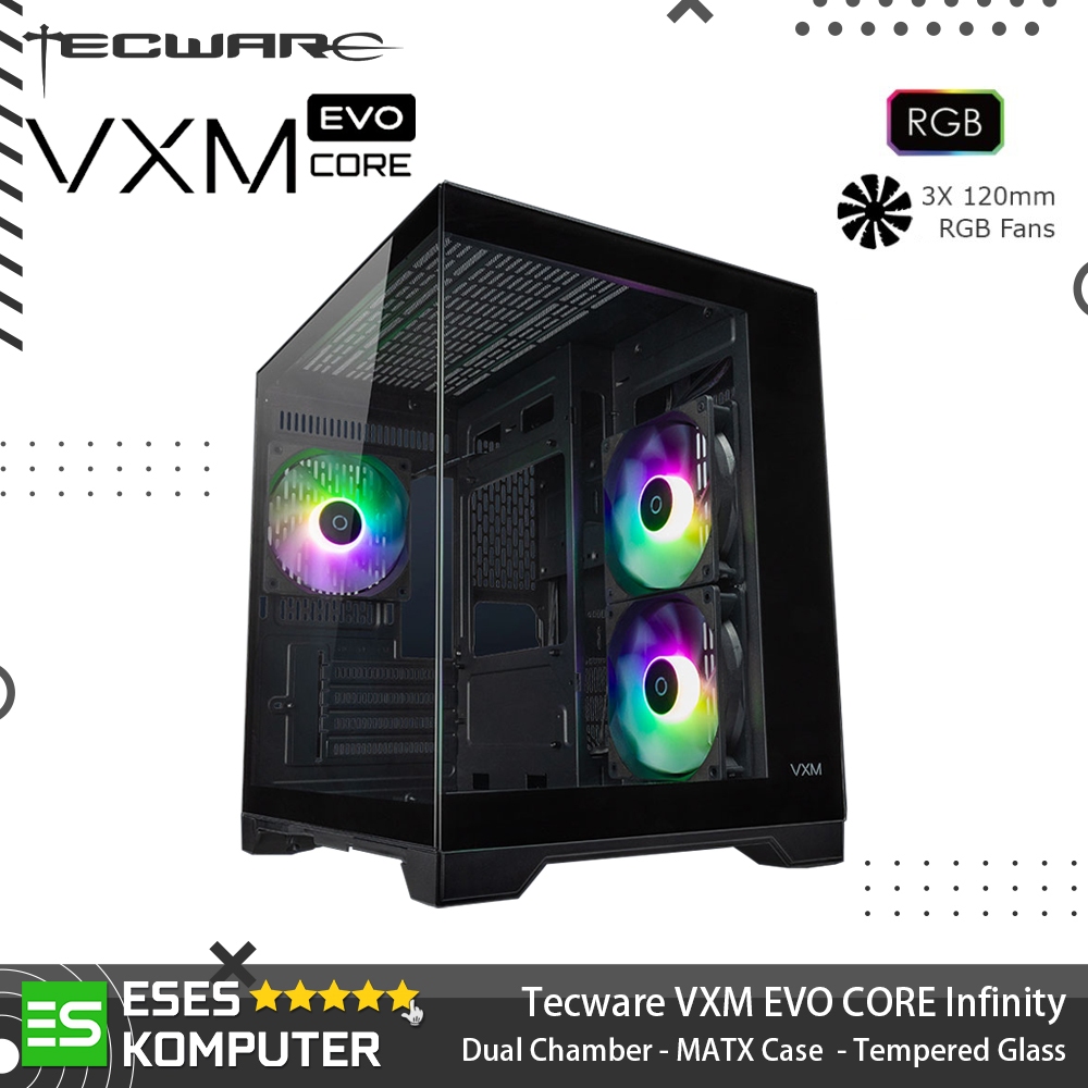 Jual Case Tecware VXM EVO CORE Infinity | Dual Chamber Gaming MATX Case ...