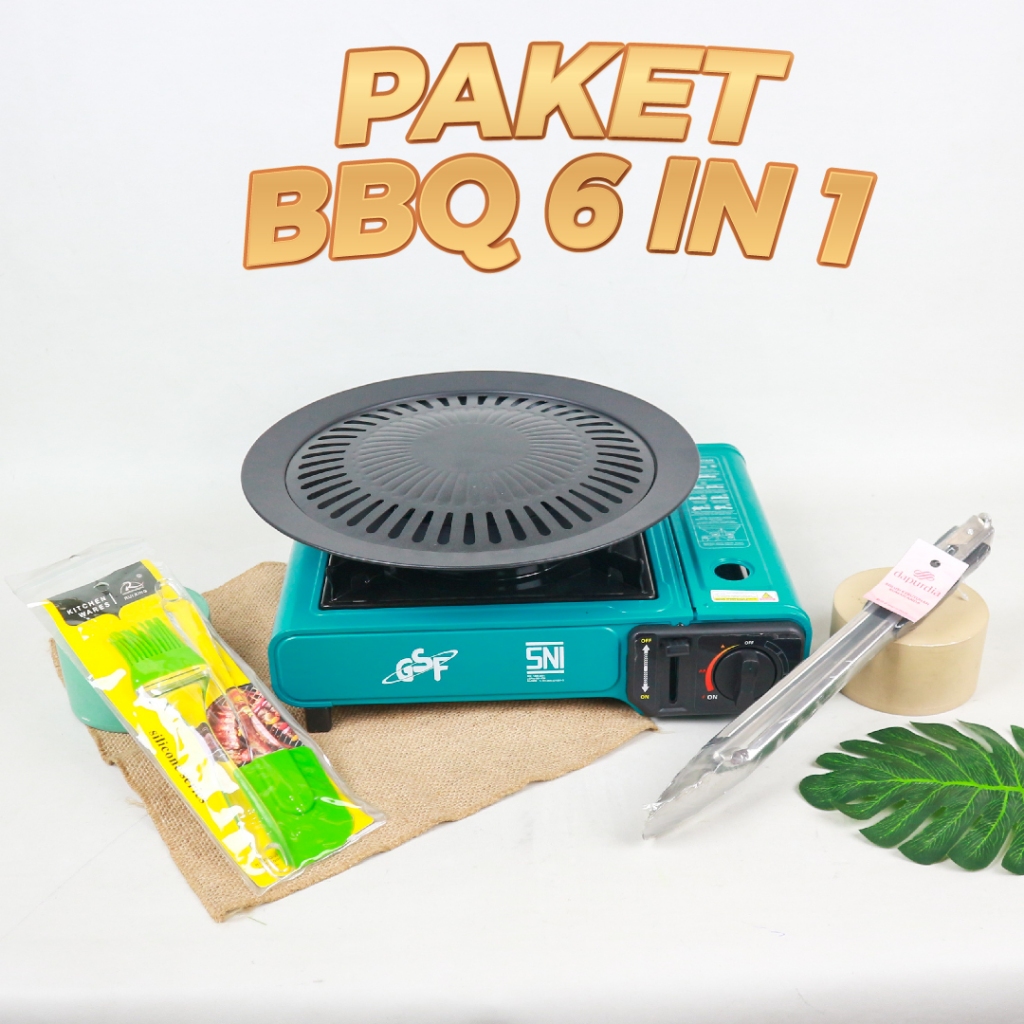 Jual PAKET GRILL BBQ DAN KOMPOR 6 IN 1 | Shopee Indonesia