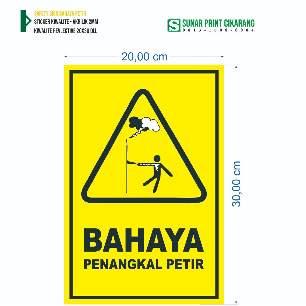 Jual SAFETY SIGN BAHAYA PETIR | Shopee Indonesia