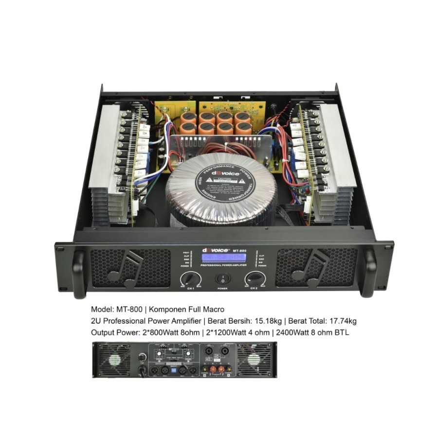 Jual Power Amplifier dB Voice MT 800 / MT800 Class H Original dB Voice ...