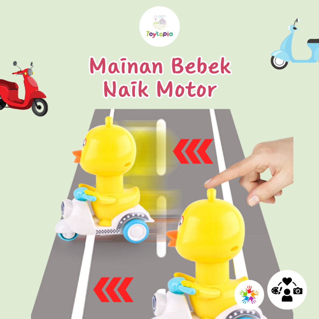 Jual Mainan Anak Bebek Motor/Mainan Anak Bayi Tekan/Mainan Bentuk Bebek ...