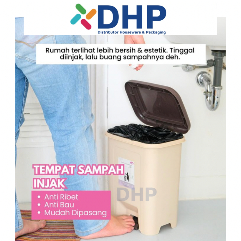 Jual Tempat Sampah Injak 12L dan 20 L Tutup Otomatis Tong Sampah Tutup Anti Bau Anti Ribet ...