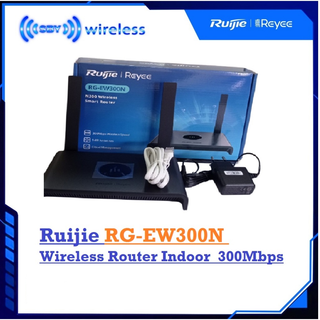 Jual Ruijie RG-EW300N Indoor Router Wireless 300Mbps 2 Antenna | Shopee ...