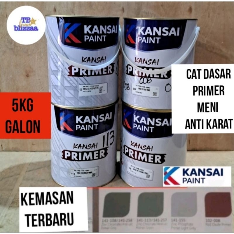 Jual Kansai Primer 5kg Primer Grey 108 Primer Green 113 Red Oxide 008 ...