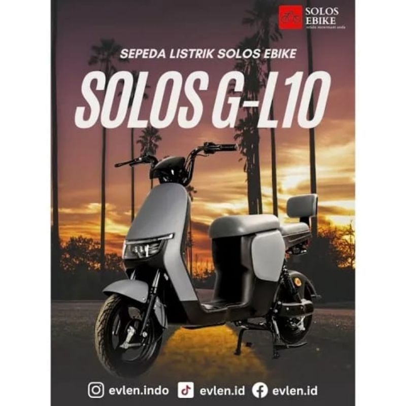Jual SEPEDA LISTRIK ELECTRIC BIKE SOLOS G-L10 ORIGINAL BERGARANSI ...