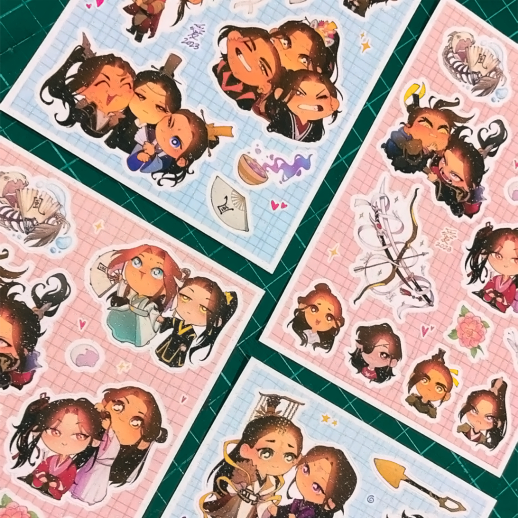 Jual heaven official's blessing / tian guan ci fu (tgcf) sticker sheets ...