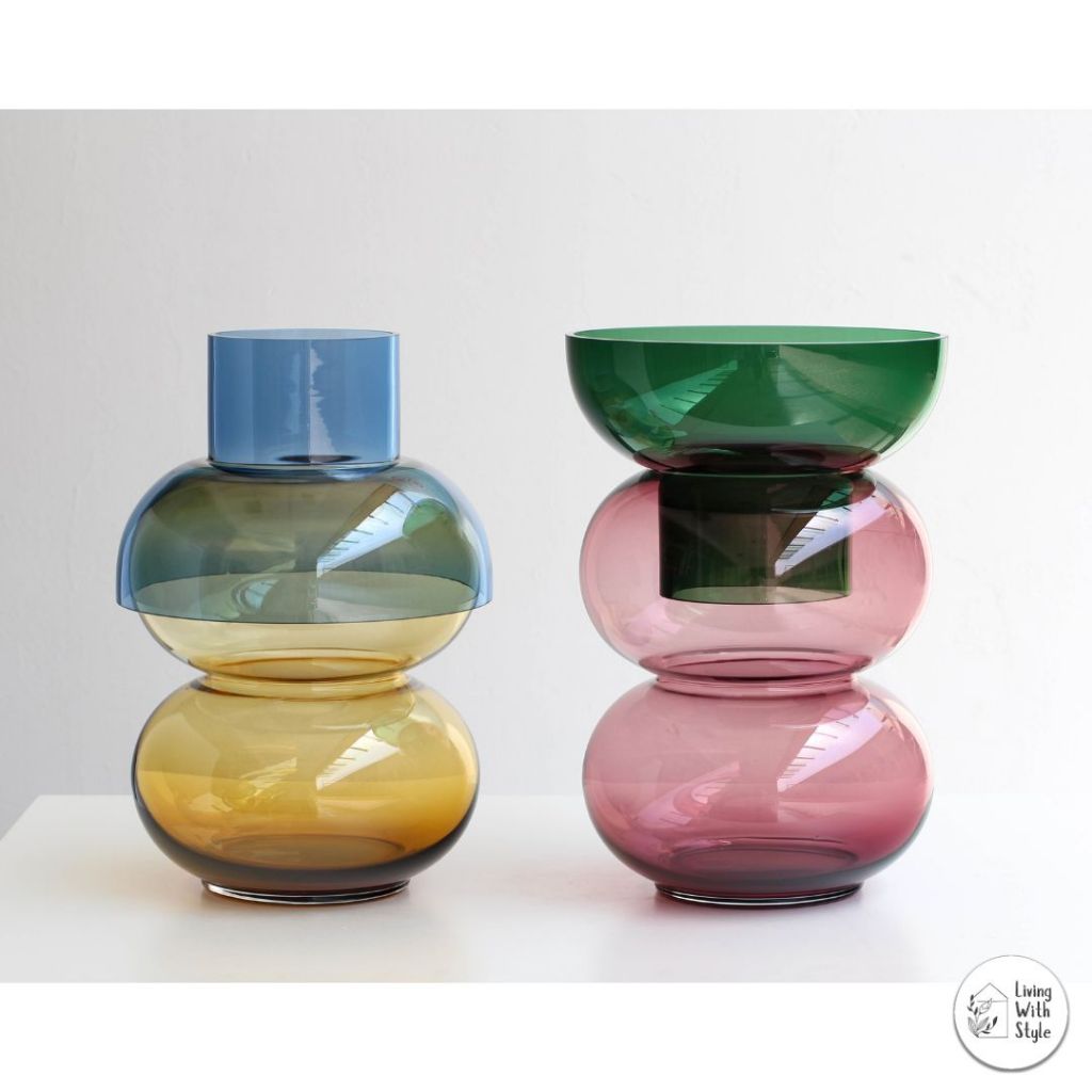 Jual Living With Style - Maeve Bubble Glass Vase Extra Large / Vas ...