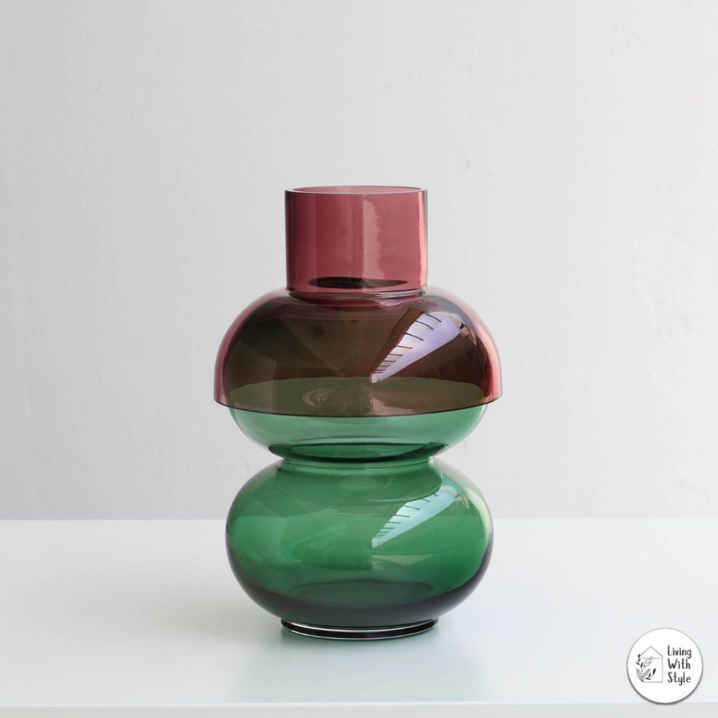 Jual Living With Style - Maeve Bubble Glass Vase Extra Large / Vas ...