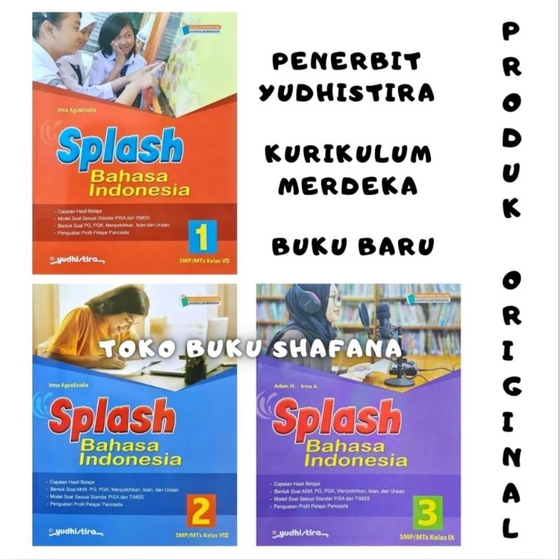 Jual Buku Splash Bahasa Indonesia Kelas 1 2 3 / 7 8 9 SMP/MTs Yudhistira Kurikulum Merdeka ...