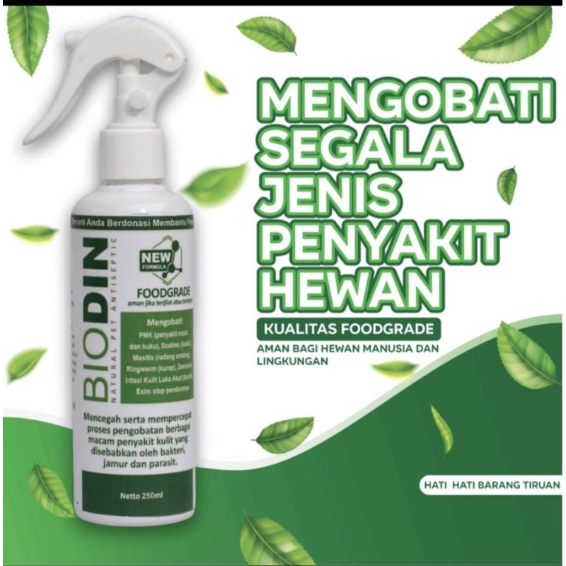 Jual Biodin spray 250ml Obat jamur sacabies Hewan | Shopee Indonesia