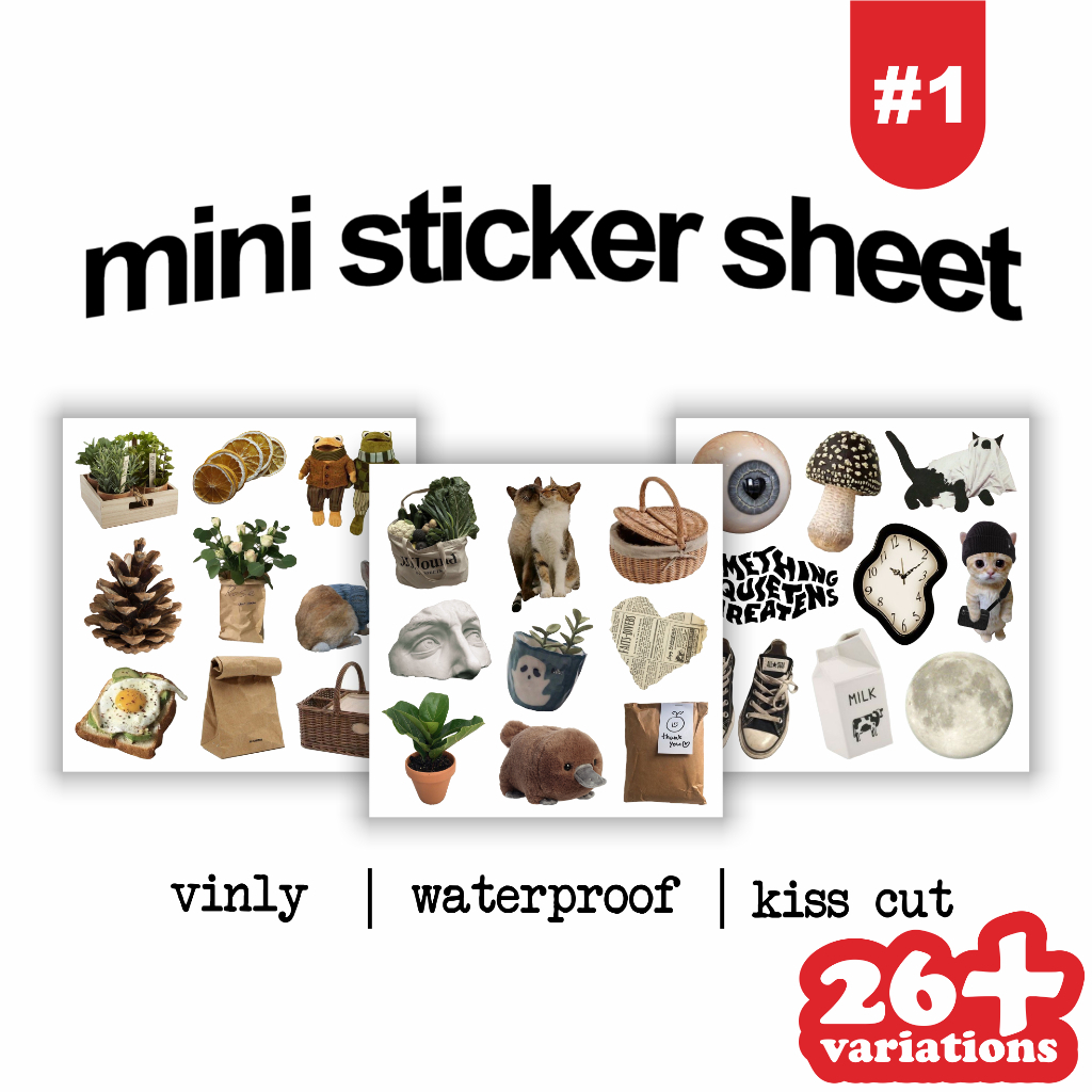 Jual mini sticker sheet aesthetic deco y2k kidcore cute thence ...