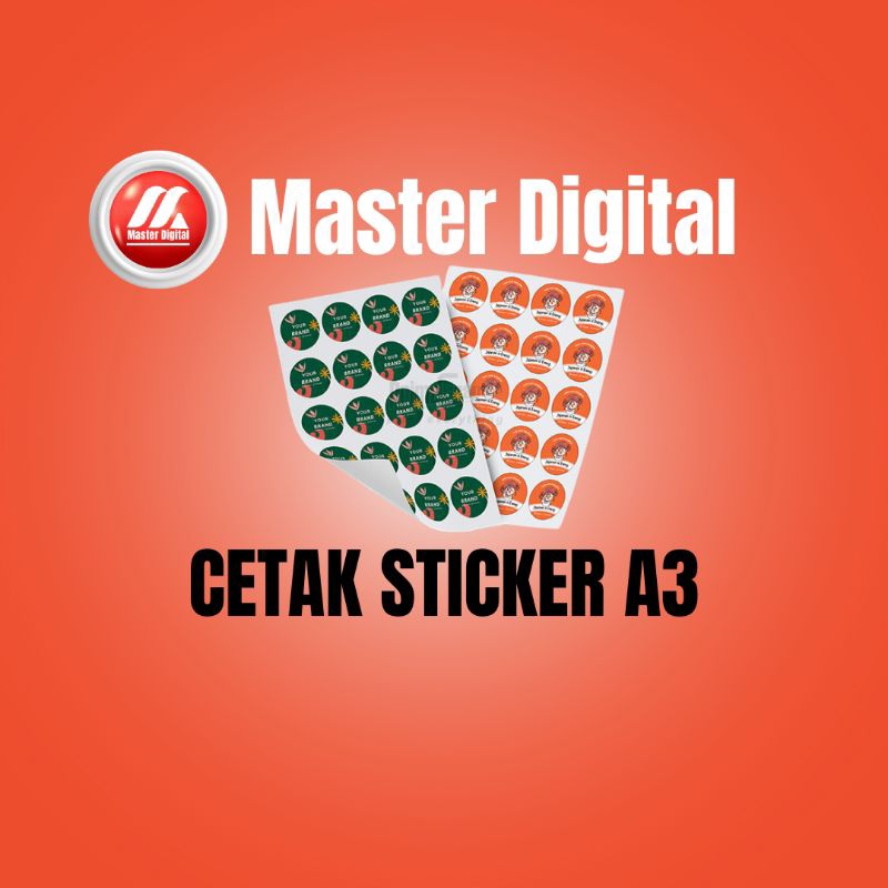 Jual Cetak Sticker A3 Bahan Cromo + Cutting | Shopee Indonesia