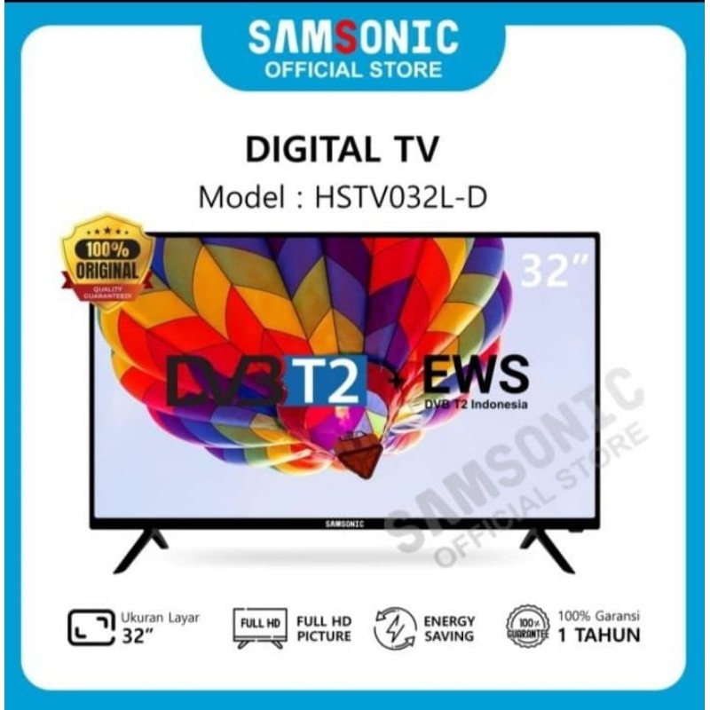 Jual LED TV SAMSONIC 32 INCH DIGITAL HARGA TERJANGKAU GARANSI 1 TAHUN ...