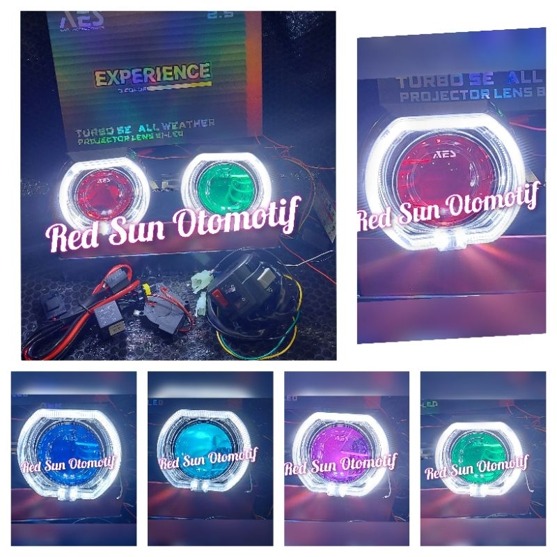Jual Projie Biled Projector 2,5 inch AES Turbo Se Experience 3 warna ...