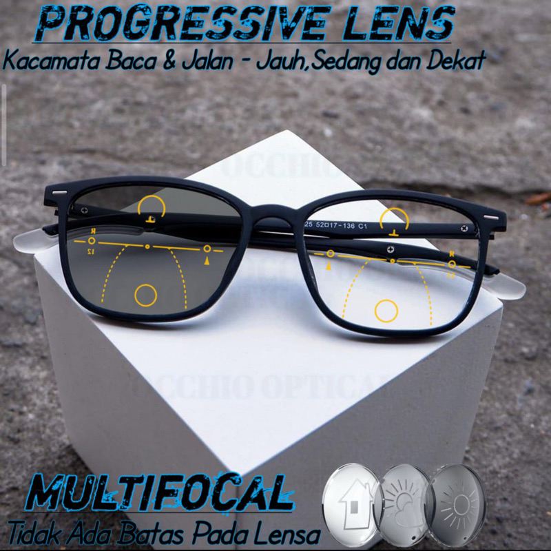 Jual Kacamata Progresif Photochromic Antiradiasi Pria/Wanita | Kacamata ...