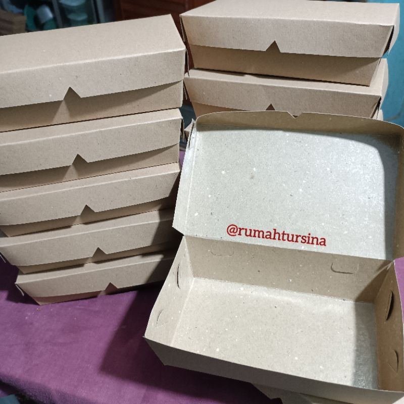 Jual PAPER LUNCH BOX DUS NASI KOTAK MAKAN FOOD GRADE EXCLUSIVE CRAFT ...